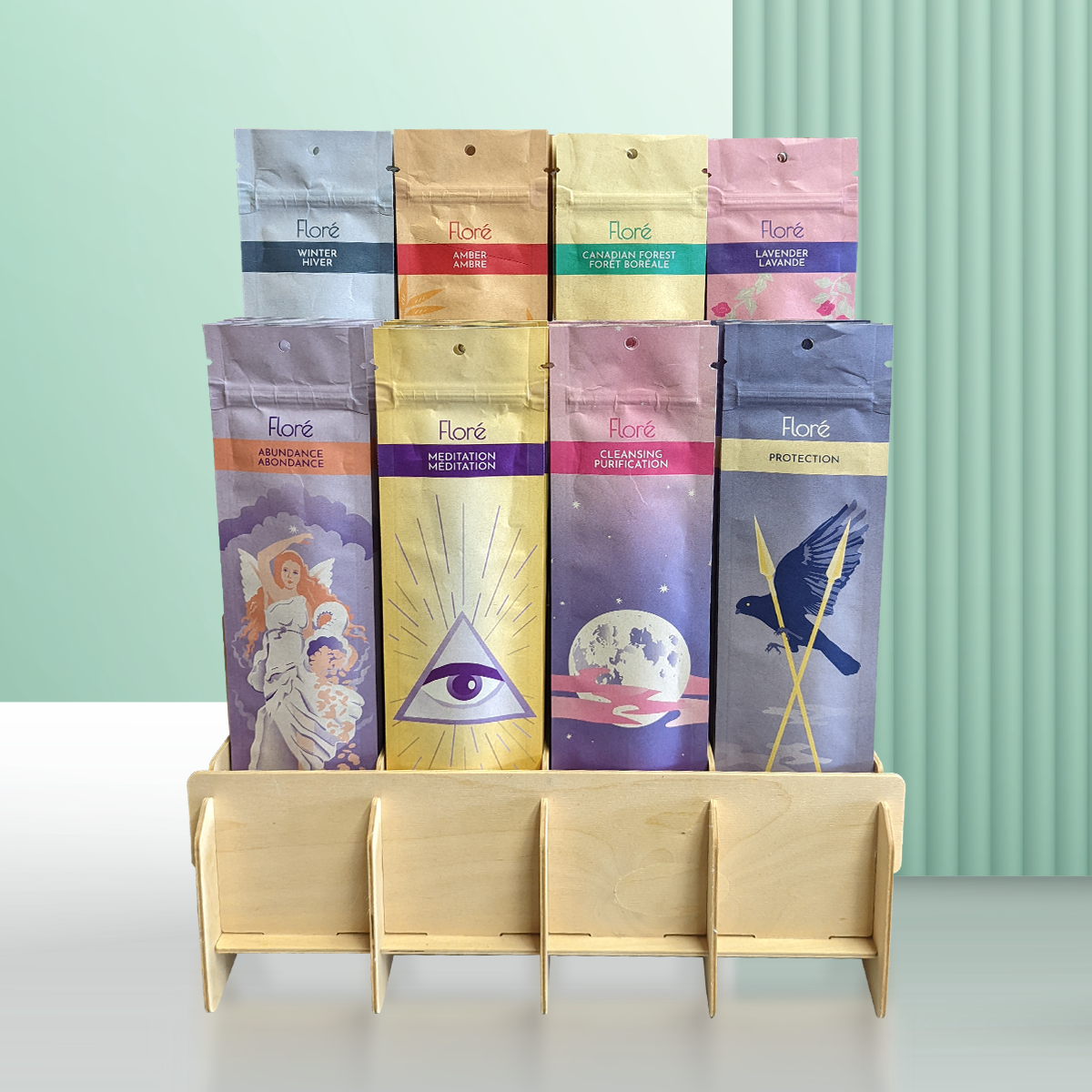 Wholesale Product Display – Floré Canadian Incense